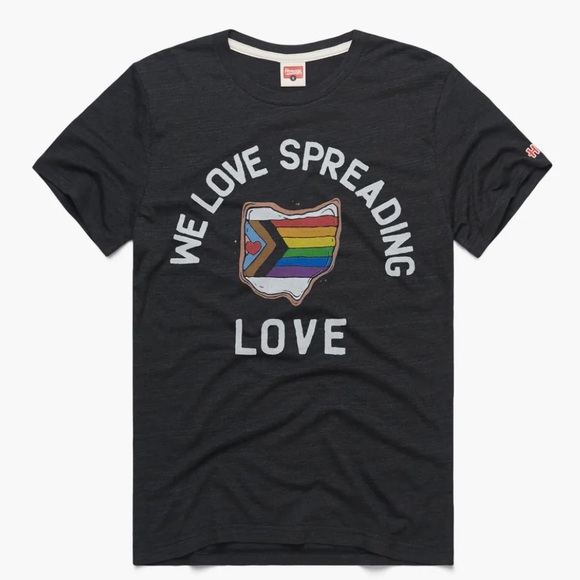 HOMAGE | Shirts | Homage Lgbtq Love Spreading Love Ohio Rainbow Tshirt ...